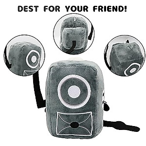 yohica Skibidi Toilet Toy Plush,Cameraman Plush,Speakerman Plush,Fun and Whimsical Stuffed Figure Doll for Fans Gift,Soft Stuffed Animal Figure Doll for Adult and Kids (Speakerman)