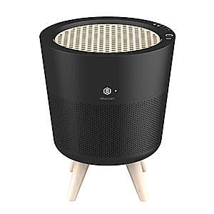 IMUNSEN M-002B Air Purifier with Cypress Wood Filter, H13 True HEPA Filter, 100% Ozone Free, Auto Sleep Mode, Filters allergens, Pollen, Smoke, Perfect for Office and Bedroom, Made in Korea - Black