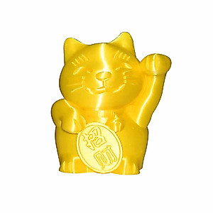 Silk Yellow PLA Filament 1.75 mm 3D Printer Filament 1KG 2.2LBS Spool Silky Shiny Shine Metallic Yellow 3D Printing Material CC3D Bright Yellow Color