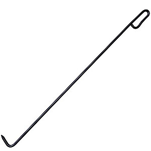 Fierywater 40-Inch Long Fire Poker by One Piece Solid Steel - Heavy Duty Fireplace Poker, Anti-Rust Black Coated Big Fire Stick