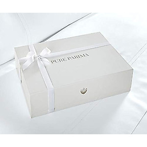 Pure Parima Hotel Collection Ultra Percale Duvet Cover Set | 100% ELS Giza Egyptian Cotton | Hidden Zipper Closure | Comforter Cover 2 Pillow Shams (White, Queen)