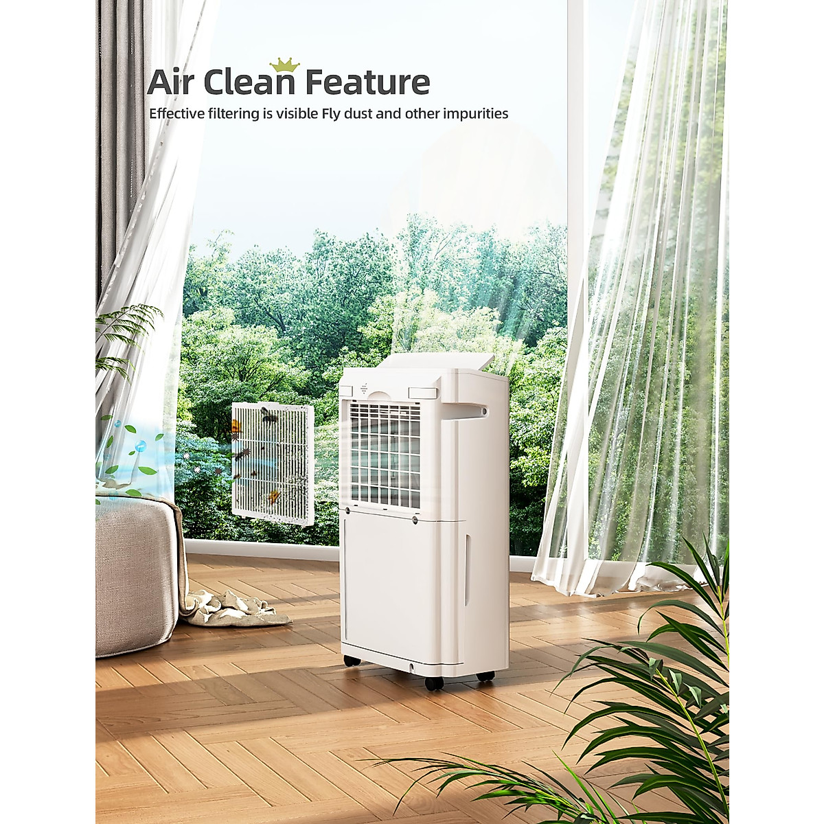 4500 Sq. Ft Dehumidifier for Basement, 50 Pints Large Dehumidifiers for Home with drain hose and 5L Water Tank, Powerful Moisture Removal for Whole House, Large Room, and Intelligent Humidity Control