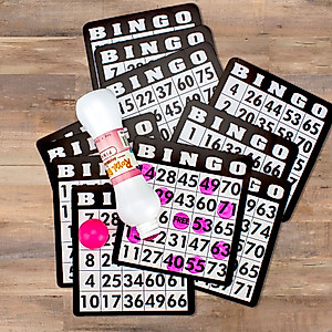 Royal Bingo 5 Pack of Glitter Mixed Bingo Daubers in Five Colors - Bingo Markers for Paper Cards, Reusable Bingo Cards