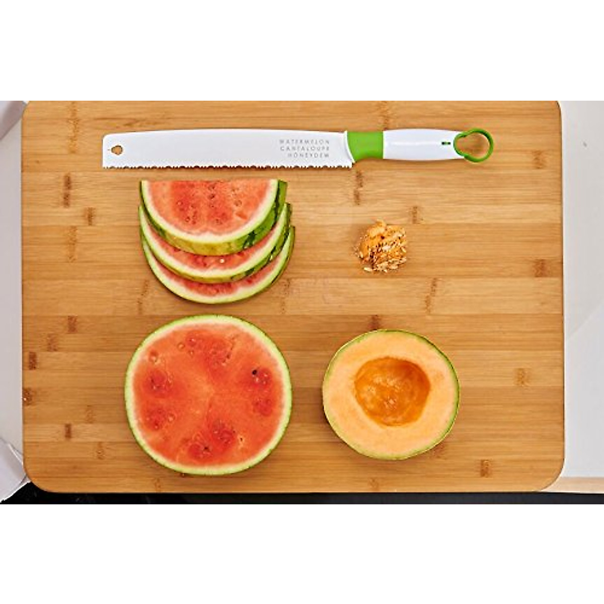 Crisp Melon Knife, White/Green