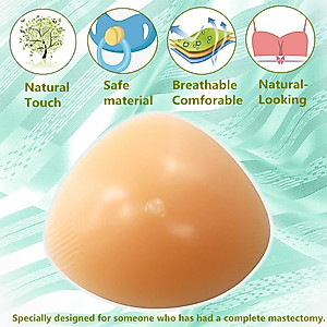 One Piece Triangle Silicone Breast Forms Mastectomy Prosthesis Bra Enhancer Inserts for Breast Cancer Patients