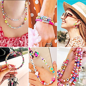 ARTDOT 1642 Pieces Clay Beads for Friendship Bracelets Making Kit, 24 Styles Jewelry Making Supplies Cute Beads Charms with Elastic String and Organizer Gifts for Teens Girls Ages 6 7 8 9 10 11 12