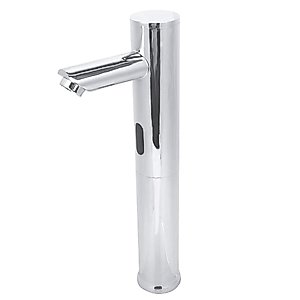 G1/2" Automatic Induction Bathroom Faucet, Copper Smart Touchless Hands Free Kitchen Sink Mixer Faucet with Control Box, Hose, Connector