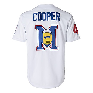 Stitched Doug Remer Beers Jersey Joe Cooper 44# 17# Movie Baseball Jerseys for Mens Size S-3XL (44,X-Large)