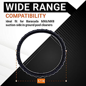 BlueStars Ultra Durable R0526100 Exact Track Replacement Tire Track Wheel Exact Fit for Baracuda MX8 MX6 Pool Cleaners Heavy Duty Rubber - Improves The tire Life Cycle by 50% - Pack of 2
