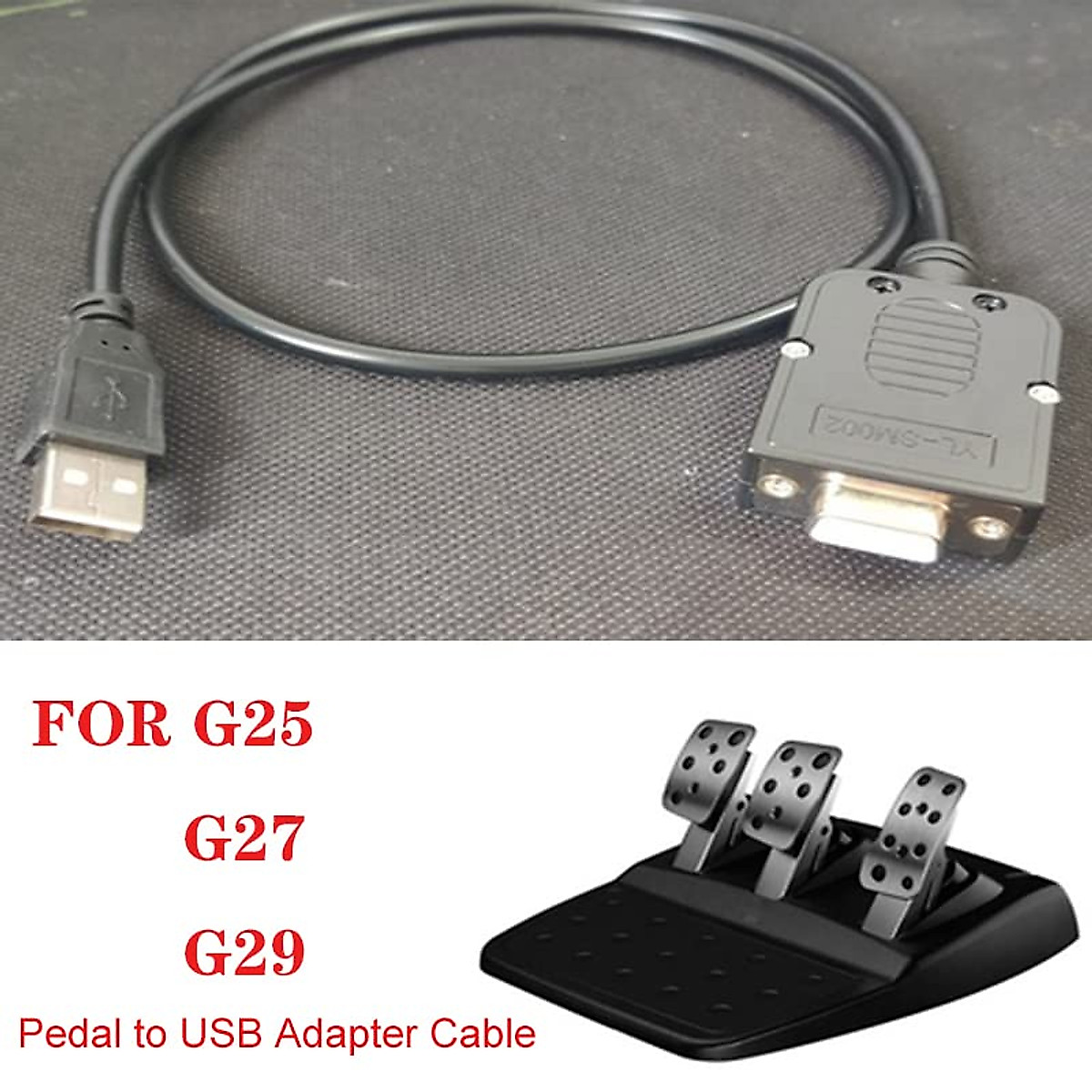 XBERSTAR Shifter For Logitech g25 g27 g29 pedal to USB/adapter/converter/adapter cable/Logitech pedal to USB (For Logitech G29 G27 G25 pedał)