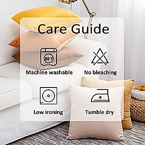 Gloppie Throw Pillow Covers Couch Pillows Cover 18x18 Bedroom Pillow Case Decorative Pillow Case Cushion Covers for Sofa Bed Office Living Room Modern Room Decor Yellow