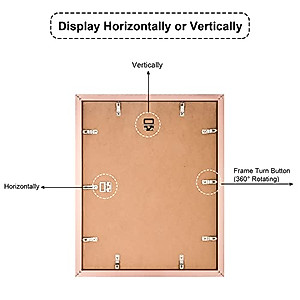 KSROECUD 16x20 Frames Set of 2 with High Definition Plexiglass, 16x20 Picture Frames for Wall, Rose Gold