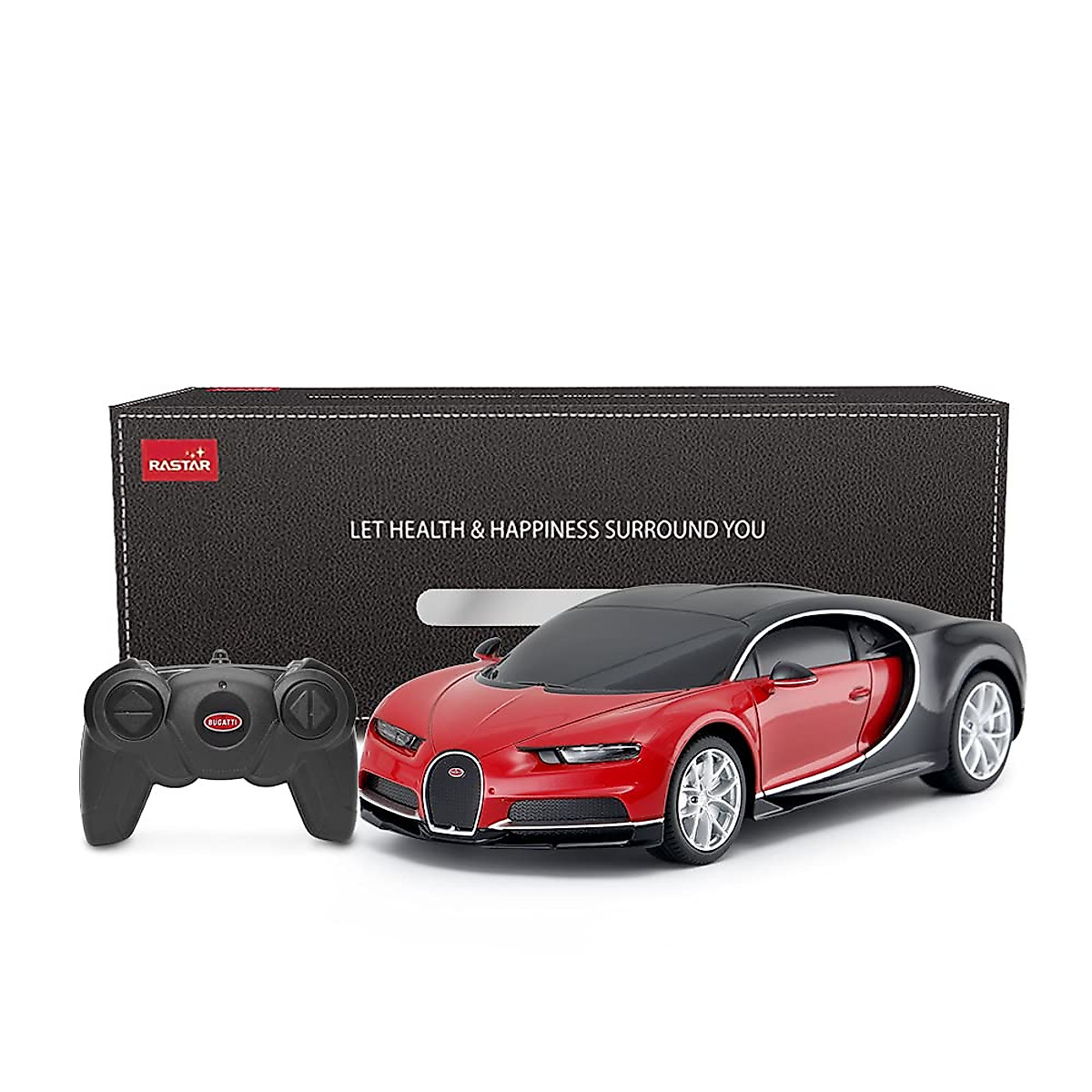 RASTAR Bugatti Toy Car, 1/24 Scale Bugatti Chiron RC Model Car, Red