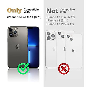 Dexnor Magnetic Case for iPhone 13 Pro Max, Compatible with MagSafe, [Built in Screen Protector and Kickstand] Full-Body Heavy Duty Case Protective Cover for iPhone 13 Pro Max 6.7 Inch Black
