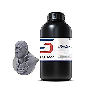 Siraya Tech Sculpt 3D Printer Resin High Temperature Resolution Resistance Resin for DLP/LCD Printers Like Moonray 3D Printing Rapid Resin for Engineering Jewelry and Industrial (Dark Grey, 1kg)