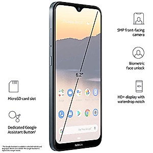 Nokia 2.3 Fully Unlocked Smartphone with AI-Powered Dual Camera and Android 10 Ready, Charcoal (AT&T/T-Mobile/Cricket/Tracfone/Simple Mobile)