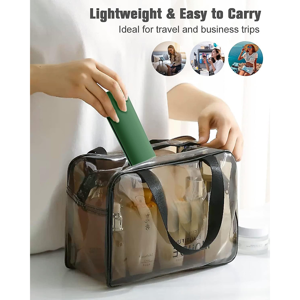 FERYES Makeup Brush Holder, Magnetic Anti-fall Out Silicon Portable Cosmetic Face Brushes Holder, Soft and Sleek Makeup Tools Organizer for Travel- Green