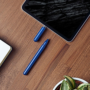 Lexon C-Pen - Black Ink Ballpoint, USB-C Flash Memory, 32GB, Stainless Steel for Clip, ABS Main Body - Dark Blue
