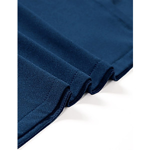 Workout Clothing for Women Exercise Clothes Sports Shirts Yoga Tops Moisture Wicking Tee Loose Fitting Apparel Dark Blue