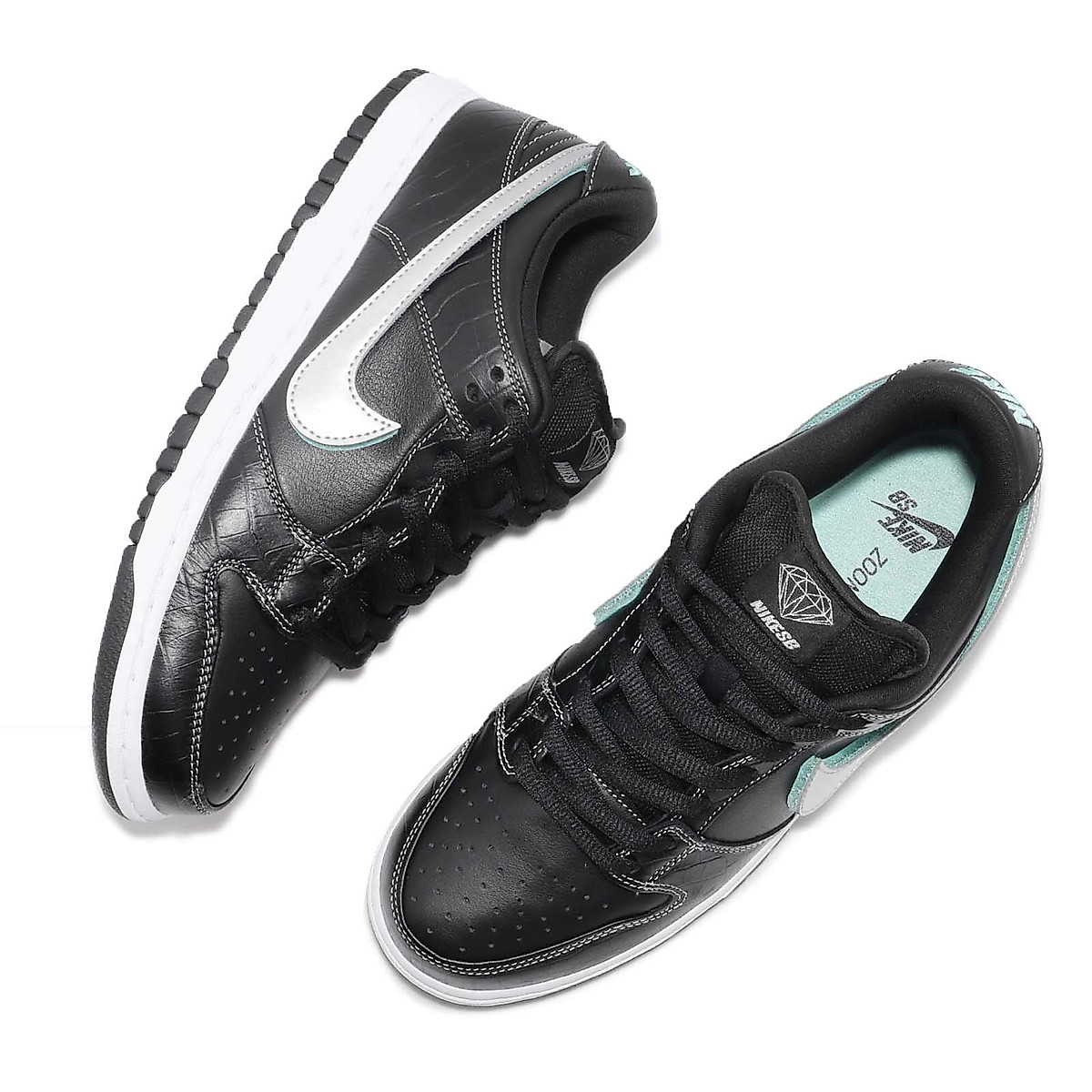 Nike Mens SB Dunk Low Pro OG QS BV1310 001 Black Diamond - Size 9