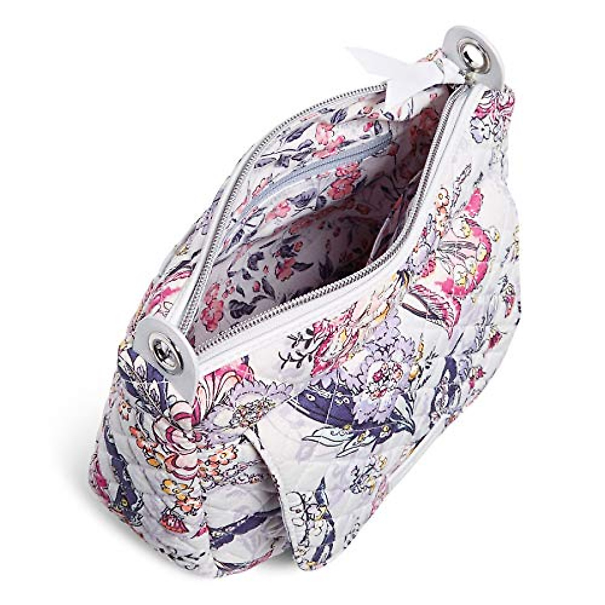 Vera Bradley Women's Cotton Carson Mini Shoulder Bag Crossbody Purse, Hummingbird Park, One Size