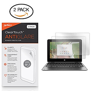 BoxWave Screen Protector Compatible with HP Chromebook x360 11 G1 EE - ClearTouch Anti-Glare (2-Pack), Anti-Fingerprint Matte Film Skin for HP Chromebook x360 11 G1 EE