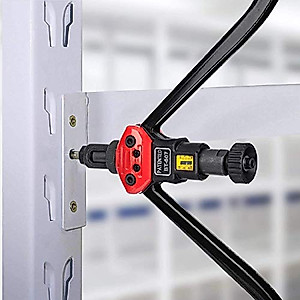 AIUITIO 16" Rivet Nut Tool, Rivnut Tool Kit with 15 Metric and SAE Mandrels, Nutsert Rivet Tool Set with 150Pcs Rivnuts