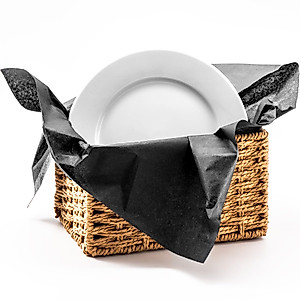 Simetufy 480 Sheets Black Tissue Paper - 15" x 20" Black Wrapping Paper, Tissue Paper for Weddings Birthday Holidays DIY Project Christmas Gift Wrapping Crafts Decor