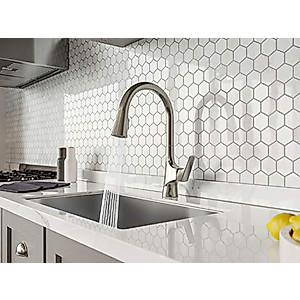 Pfister Norden Kitchen Faucet with Pull Down Sprayer, Single Handle, High Arc, Stainless Steel Finish, GT529NRS