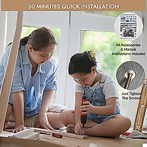 DOLILO 35" Vanity Desk with Mirror and Lights, Makeup Vanity with Lights, 3 Modes Brightness Adjustable, Vanity Mirror with Lights and Table Set with Vanity Stool 3 Sliding Drawers (Iron Grey)