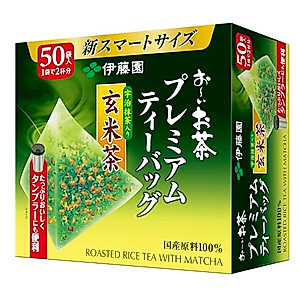Itoen Genmaicha (Brown Rice Tea) Matcha Blend Premium Bag 2.3g Pack of 50