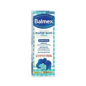 BALMEX Complete Protection Zinc Oxide Diaper Rash Cream, Advanced Formula, 2 Oz (2 Pack)