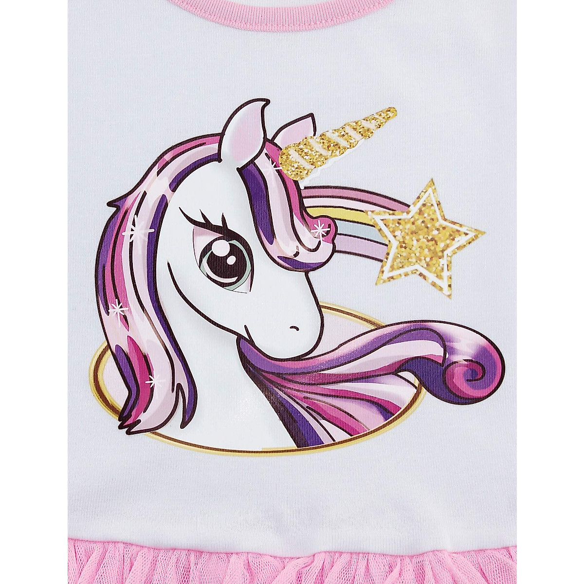 Unicorn Party Princess Birthday Pageant Rainbow 5t Little Girls Dresses,5TT50,4-5 Years(Size 120)