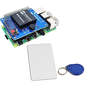 RFID HAT for Raspberry Pi with 0.91” OLED Display, RFID Shield Expansion HAT for Raspberry Pi 4B/3B+/3B/2B/B+/A+/Zero and Zero W, Raspberry Pi RFID Reader & Control Board