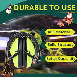 Retevis EHN009 Kids Ear Protection, Foldable Noise Reduction Earmuff with Adjustable Headband, Toddlers Children Autism Headphones,Ear muffs for Football Game, Concerts, Air Shows, Fireworks(Green)