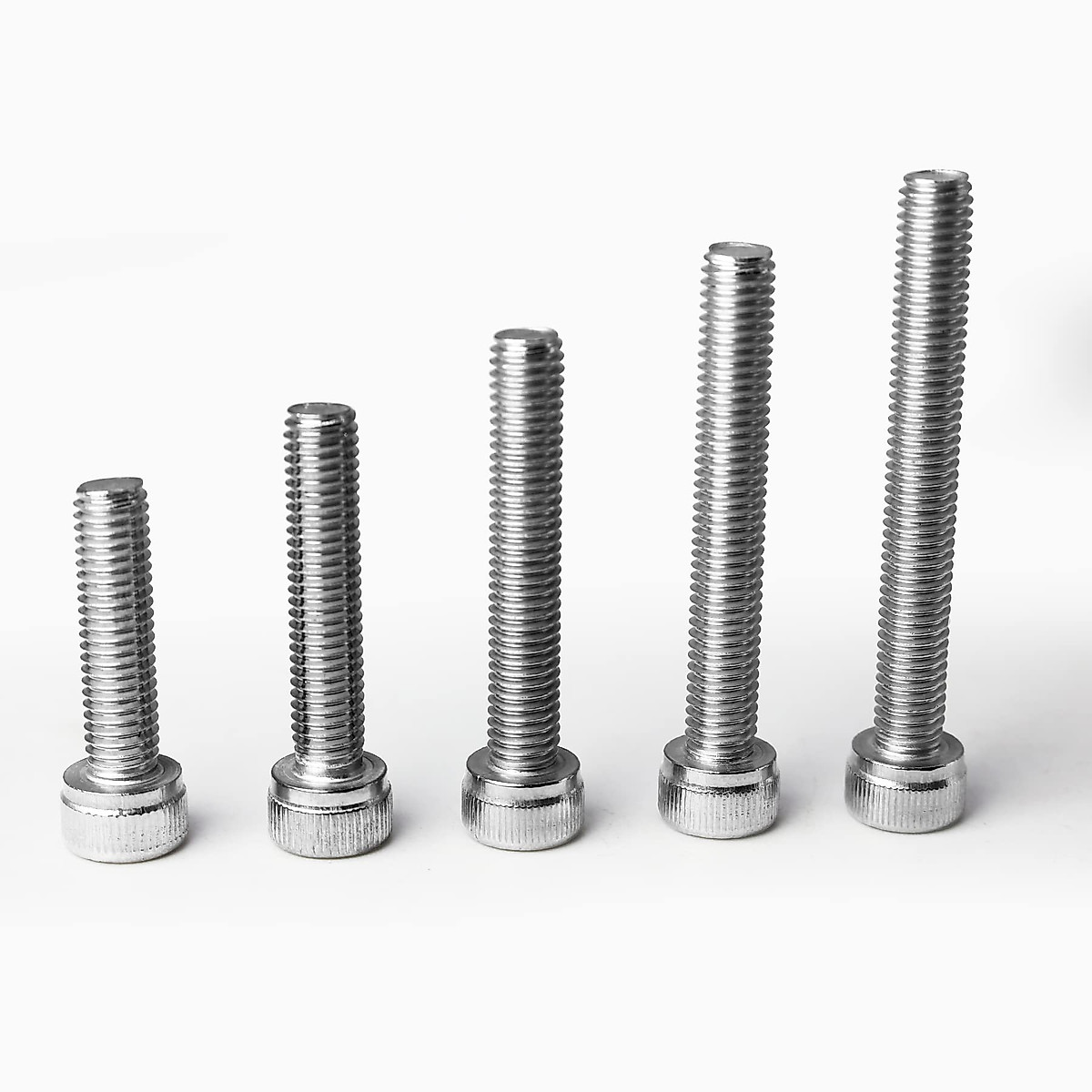 GUTEBANG M5 x 20mm 25mm 30mm 35mm 40mm Socket Head Cap Screws Bolts 304 Stainless Steel Hex Socket Screw, Metric Machine Fully Threaded, Assortment Kit 50PCS