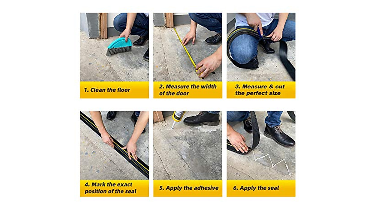 Waterproof Garage Door Threshold Seal Strip - 20 FT