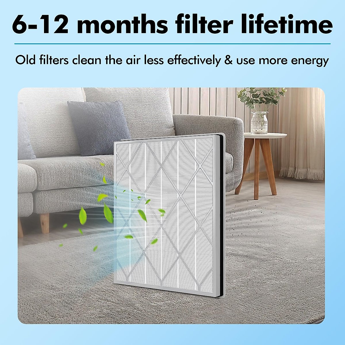 1 Pack HE401 Filter Replacement for Shark Air Purifier 4, HE401 HE402 HE405 HE400 Filter with Pre-Filter, Activated Carbon Filter and H13 True HEPA Filter