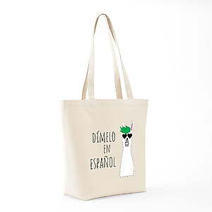 CafePress Spanish Teacher Gift DíMelo En Espa& Tote Bag Canvas Tote Shopping Bag