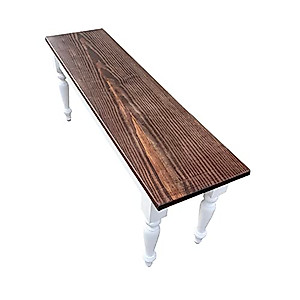 Red Mahogany and White with Turned Legs (60, Red Mahogany and White)