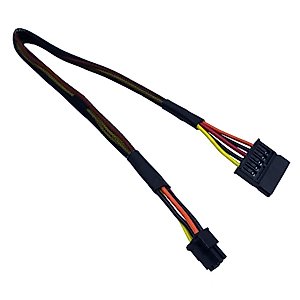 COMeap SATA Power Cable for Dell Inspiron 3653 3650 Series, SATA 15 Pin to Mini 6 Pin ATX Adapter Compatible Part No. GP2JM 15-inch(38cm) (Pack of 2)