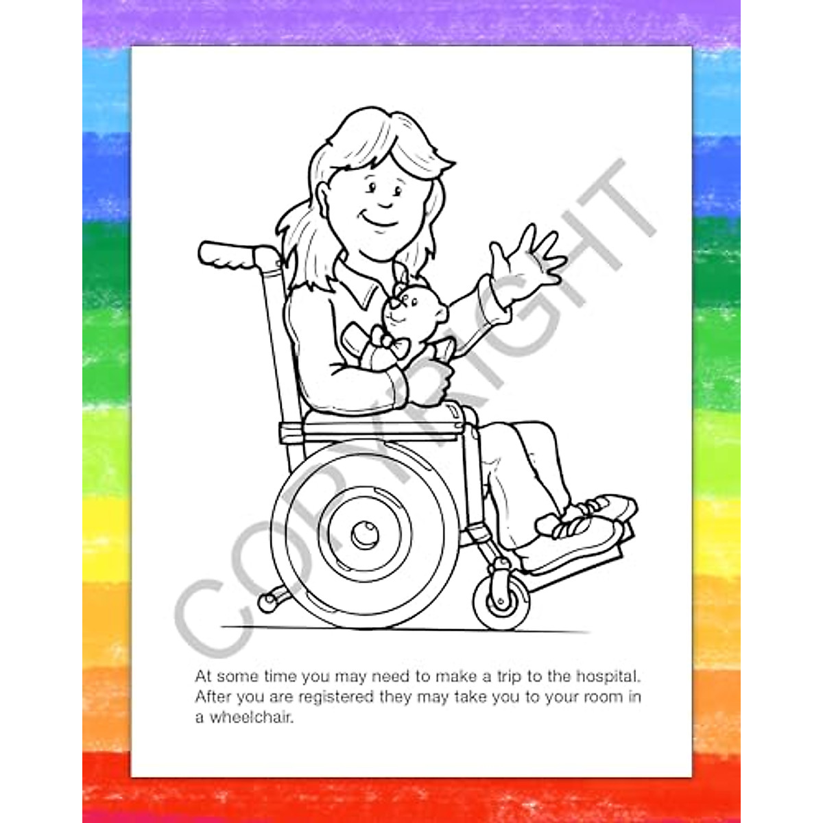 ZOCO - A Trip to The Hospital - Coloring Books (25 Bulk Pack, Without Crayons) - Hospital Supplies for Kids - Educational Games, Puzzles, Fun Activities for Kids