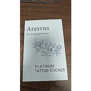 Aresvns Temporary Tattoo for Men & Women,Semi-Permanent Tattoos Waterproof and Long-Lasting 2 Weeks,Dark Blue Realistic Fake Tattoos Christmas Gift