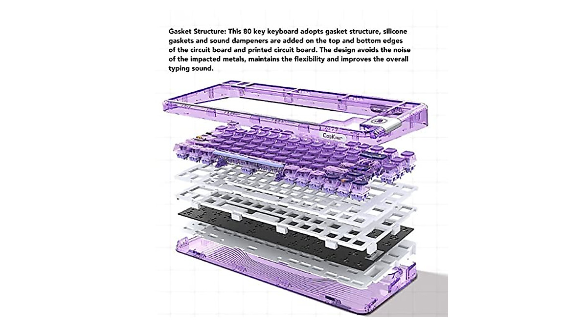 Dilwe Wireless Mechanical Gaming Keyboard - RGB Backlight & 3 Modes