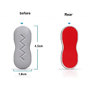 8PCS Toilet Seat BumpersToilet Lid Seat Buffer Spacers with Strong Adhesive Universal Toilet Seat Buffer Toilet Lid Rubber Bumpers Each One with 2 Thickness TPE Pads(2 Heights) Used for Home Hotel