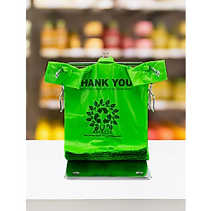 [500 per box] | Recyclable Compostable Reusable Biodegradable Plastic T-Shirt Bags | Grocery Shopping Bags | Green Eco Plastic Bags (500 per box) | T-Shirt Carryout Bags 500 count Restaurant Quality, Durable, Reusable and Econ Friendly | Measures 11. 5" X