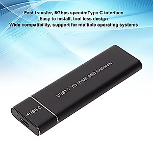 M.2 NVMe SSD Enclosure, USB3.1 SSD Enclosure Ultrathin Fast Transfer Type C Interface for PC