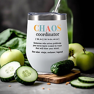 Gifts For Coworkers Mom Manager Teacher, Chaos Coordinator Coffee Mug 12oz Unique Birthday Gift Idea for Boss Lady, Women, Friends, Office, Wedding, Thank You Teacher Appreciation Gifts (Pack of 1)