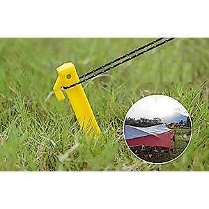 24Pcs Tent Pegs Plastic Spike Hook Awning Camping Caravan Visual Marker,12x 6inch + 12x 9inch