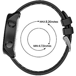Compatible for Motast 1.69" Smartwatch Band, Sport Silicone Replacement Straps Compatible for MuGo P36A / AGPTEK 1.69" / Togala Smartwatch/Doubc Smart Watch (Black)